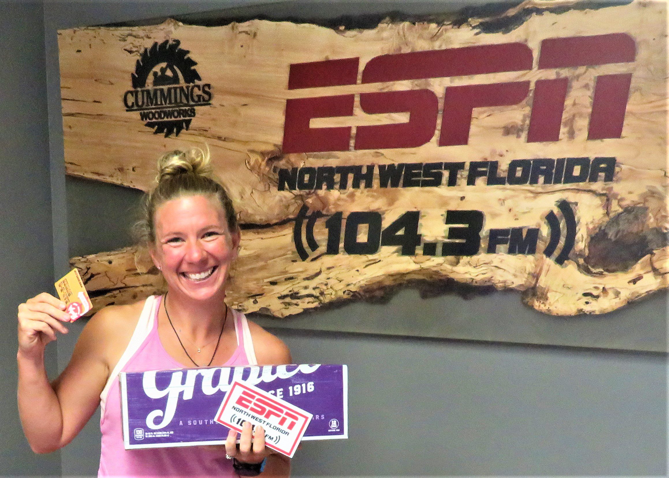 Jessica was caller Five! – 104.3 ESPN Northwest Florida | Panama City, FL